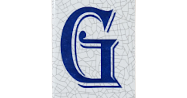 Azulejo decorado 5X10 cm com letra G | Mósdecor